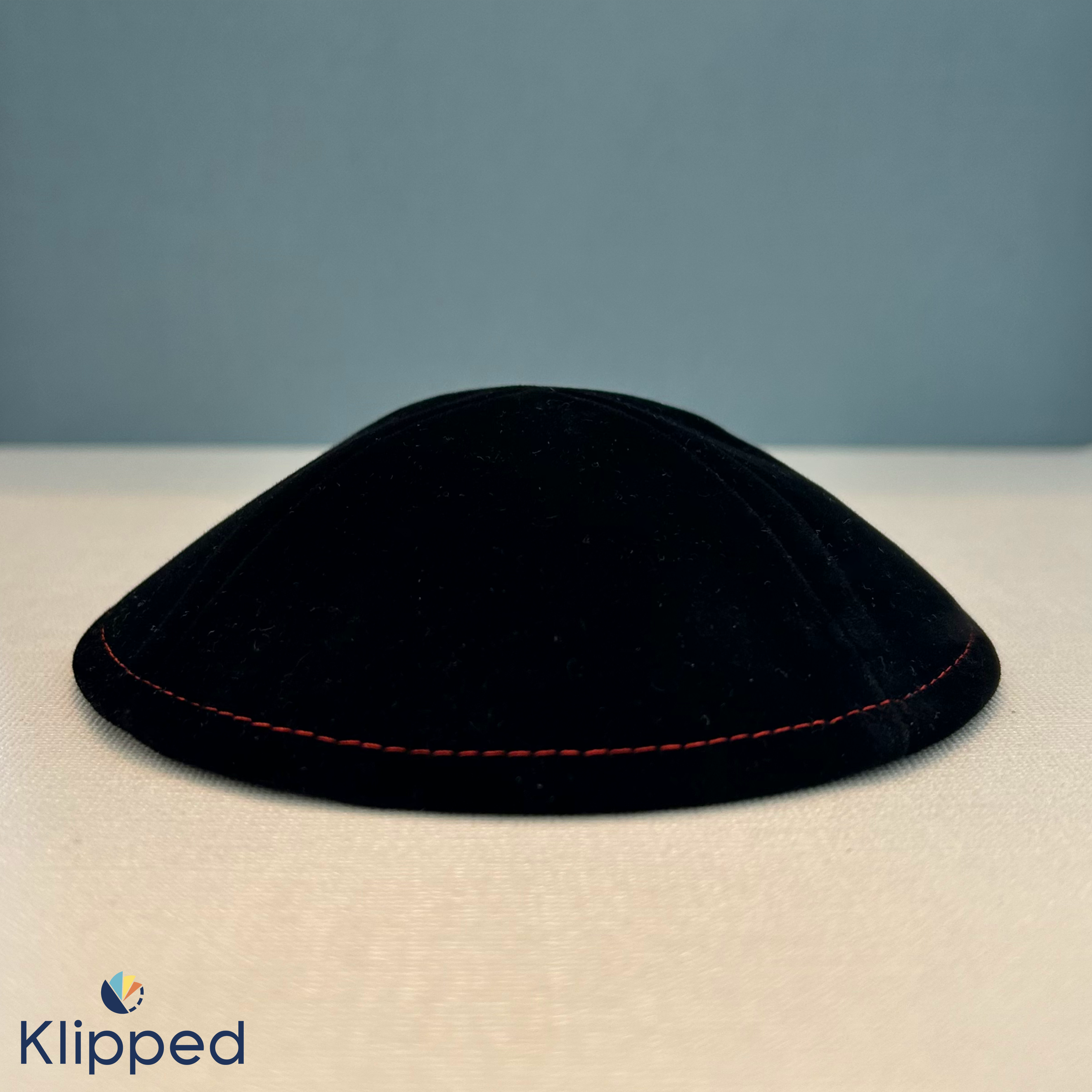 Purple Suede Kippah with Clips | Kippahs & Yarmulkes | Klipped Kippahs