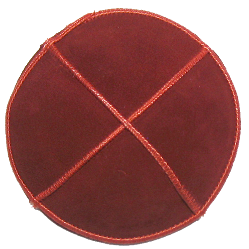 Red Orange Suede Kippah | Kippahs & Yarmulkes | Klipped Kippahs